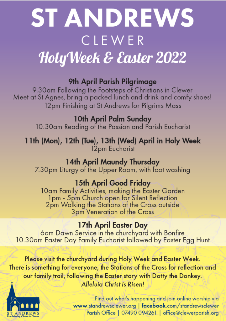 Holy Week and Easter 2022 - St Andrews Clewer