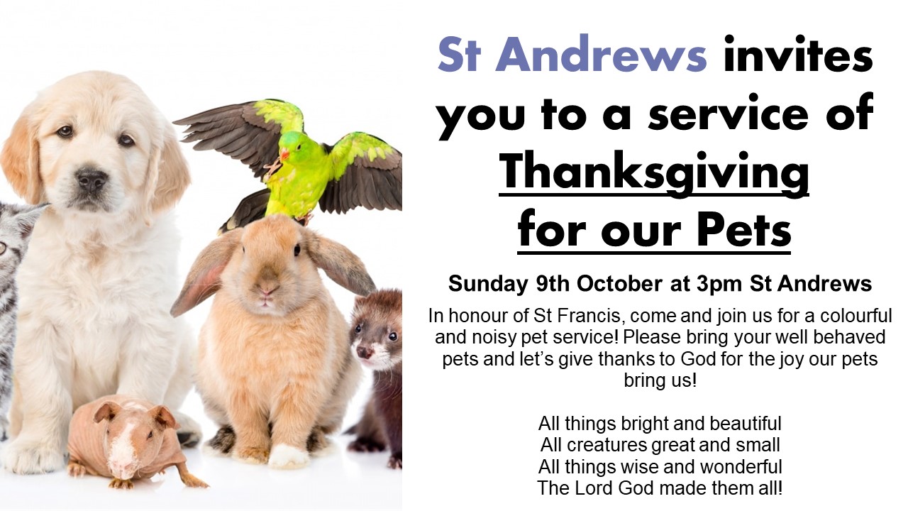 09 Oct 2022 - Thanksgiving for Pets - St Andrews Clewer